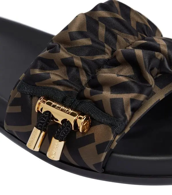 Fendi Ff Vertigo Satin Slides