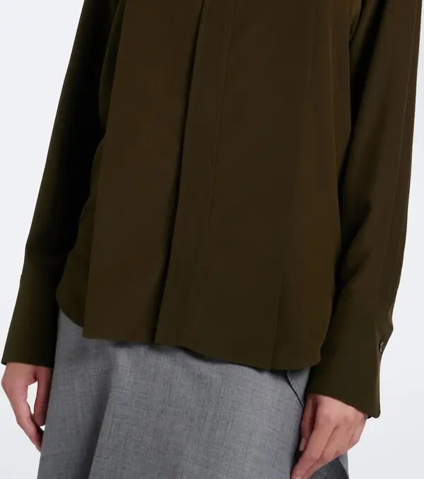 Victoria Beckham Cutout Silk Crêpe De Chine Blouse