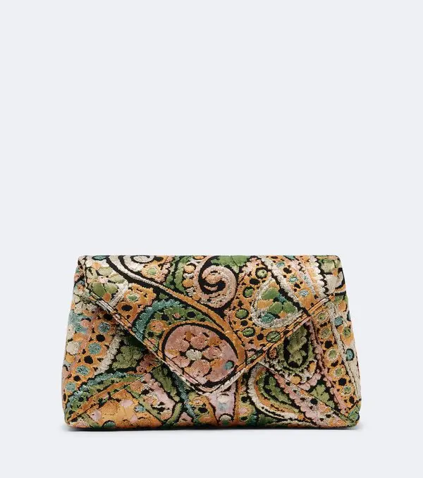 Dries Van Noten Medium Jacquard Clutch - Multicoloured