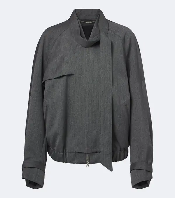 Victoria Beckham Virgin Wool Bomber Jacket