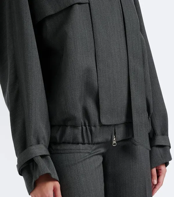 Victoria Beckham Virgin Wool Bomber Jacket