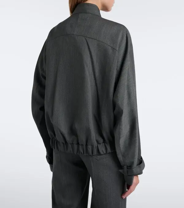 Victoria Beckham Virgin Wool Bomber Jacket