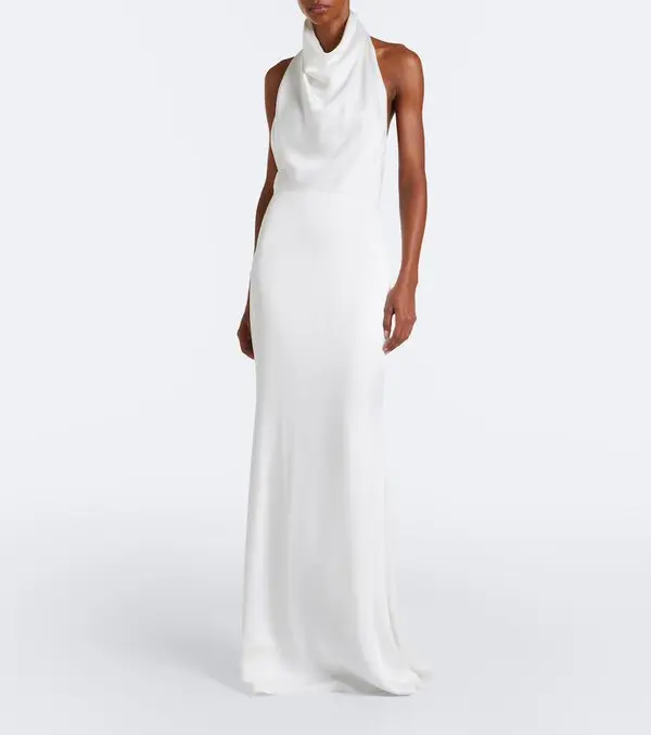Givenchy Open-back Draped Gown