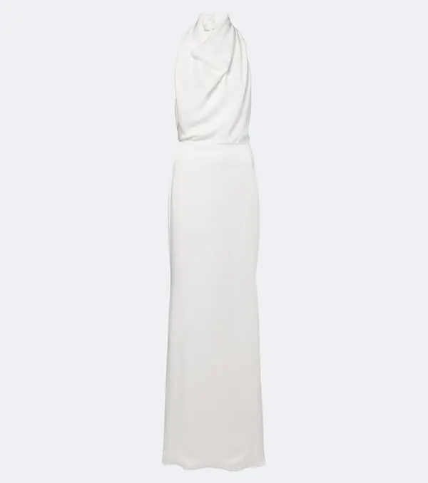 Givenchy Open-back Draped Gown - White