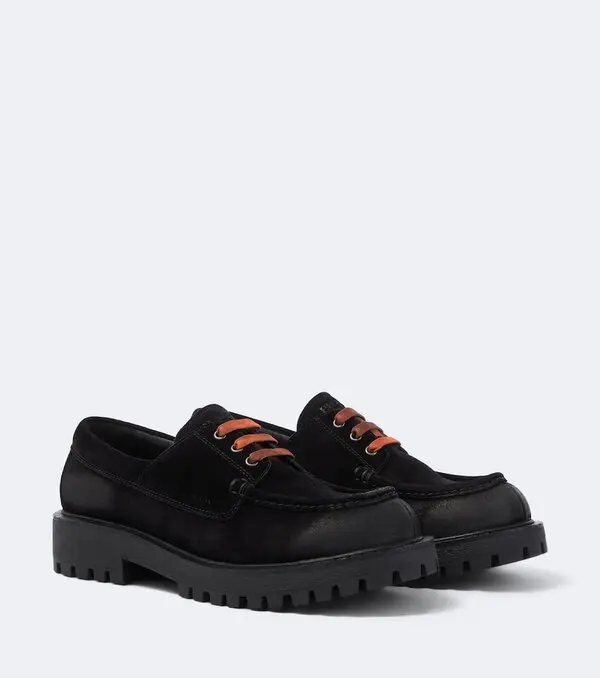 Prada Suede Boat Shoes