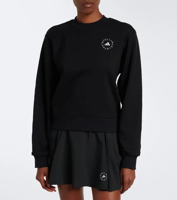 Adidas By Stella McCartney Logo Cotton Jersey Sweatshirt