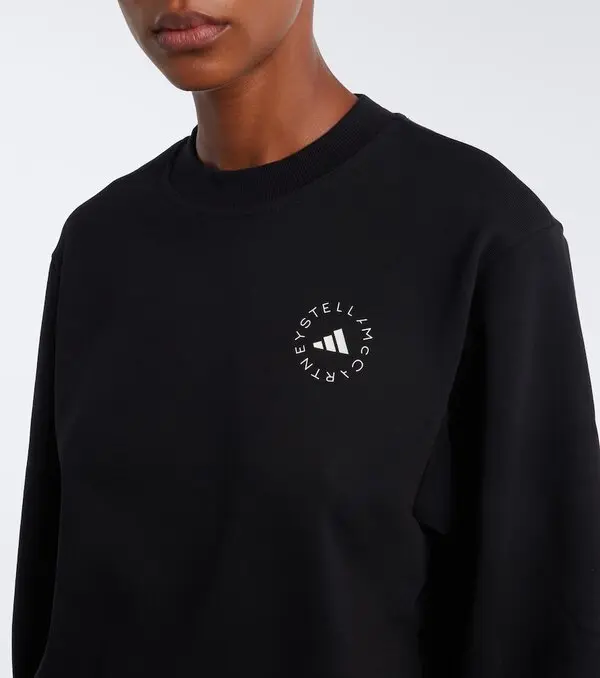 Adidas By Stella McCartney Logo Cotton Jersey Sweatshirt