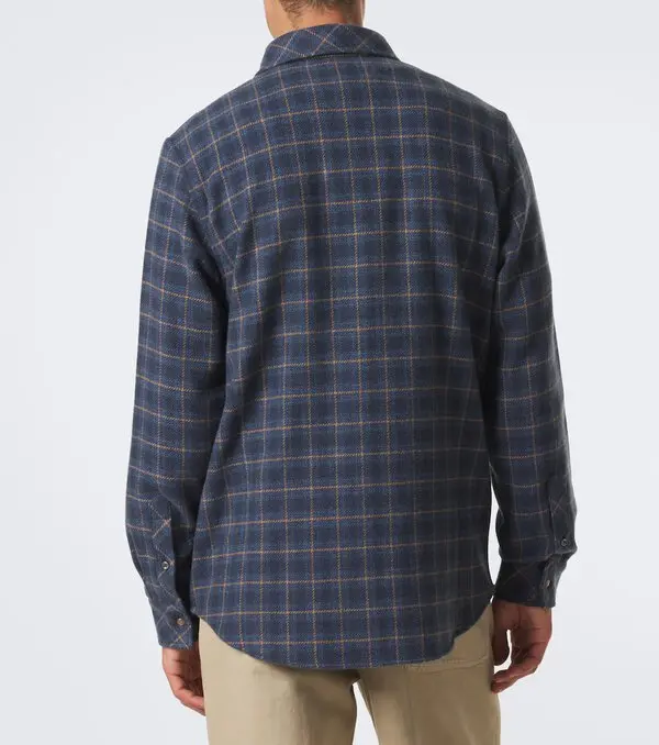 GOD'S TRUE CASHMERE Rugged Explorer Plaid Cashmere Shirt