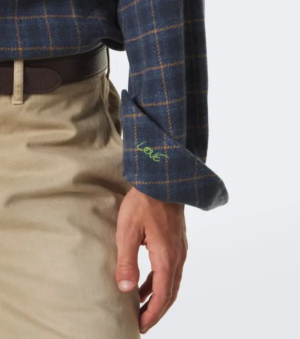 GOD'S TRUE CASHMERE Rugged Explorer Plaid Cashmere Shirt