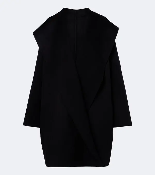 TOTEME Hooded Wool Coat - Black