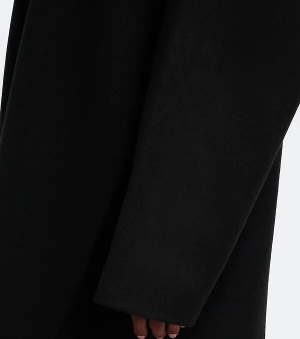 TOTEME Hooded Wool Coat - Black