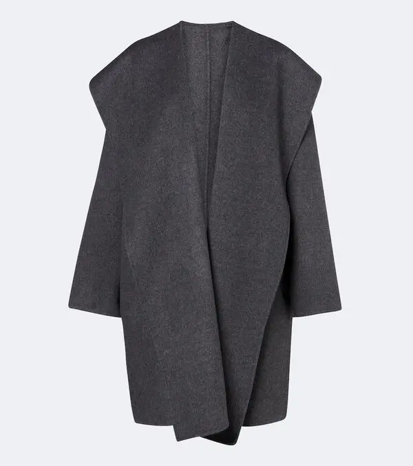TOTEME Hooded Wool Coat - Grey