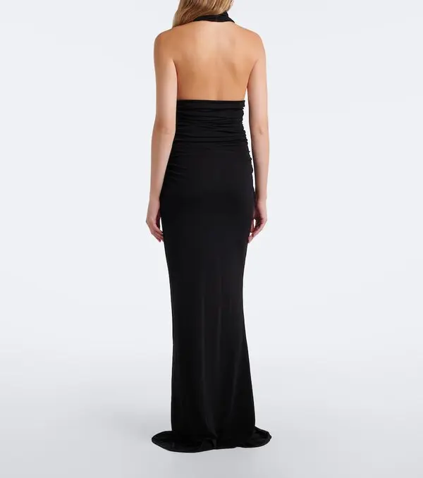 Christopher Esber Draped Halterneck Jersey Gown