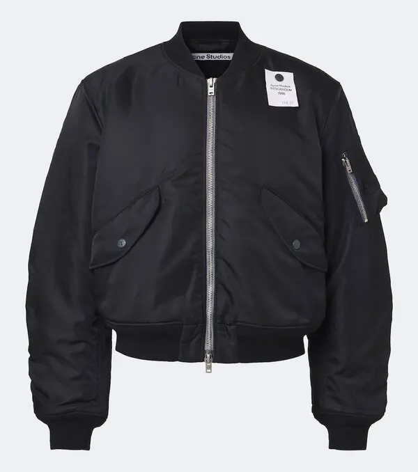 Acne Studios Logo Bomber Jacket - Blue