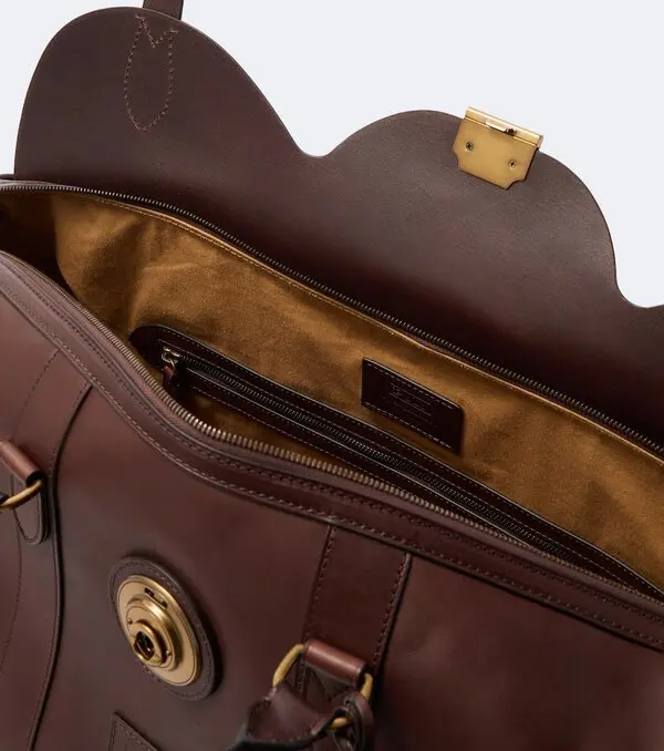 Polo Ralph Lauren Heritage Lock Large Leather Duffel Bag