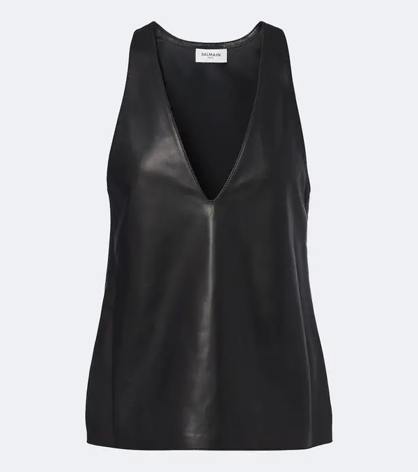 Balmain Leather Top