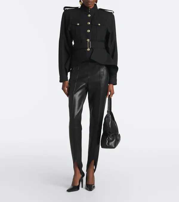 Balmain Belted Wool Jacket