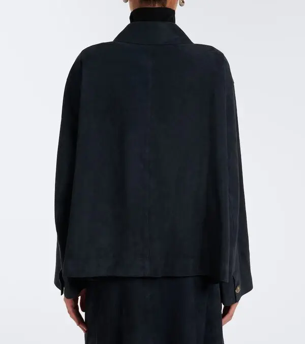 JOSEPH Aitna Suede Jacket - Blue