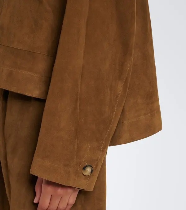 JOSEPH Aitna Suede Jacket - Brown