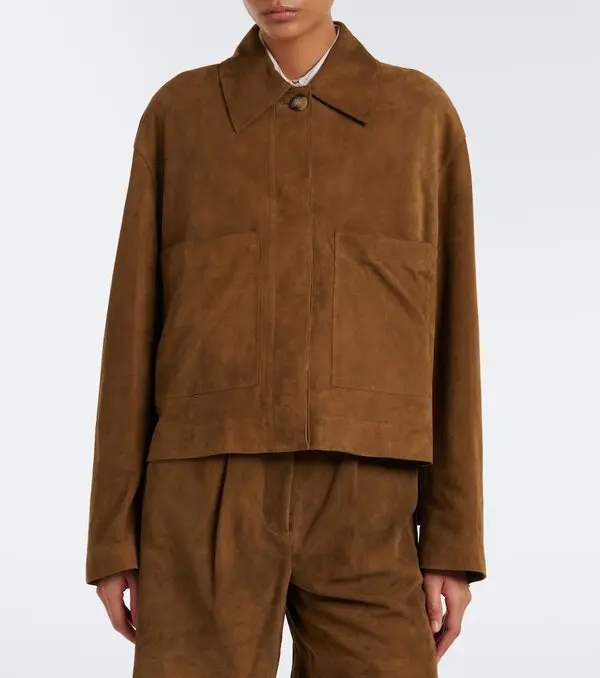 JOSEPH Aitna Suede Jacket - Brown