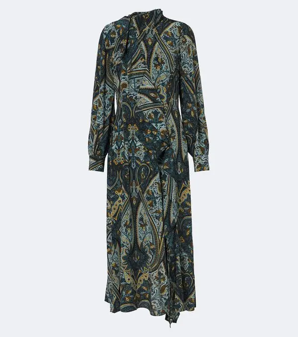 Ulla Johnson Sabrina Silk Crêpe De Chine Midi Dress