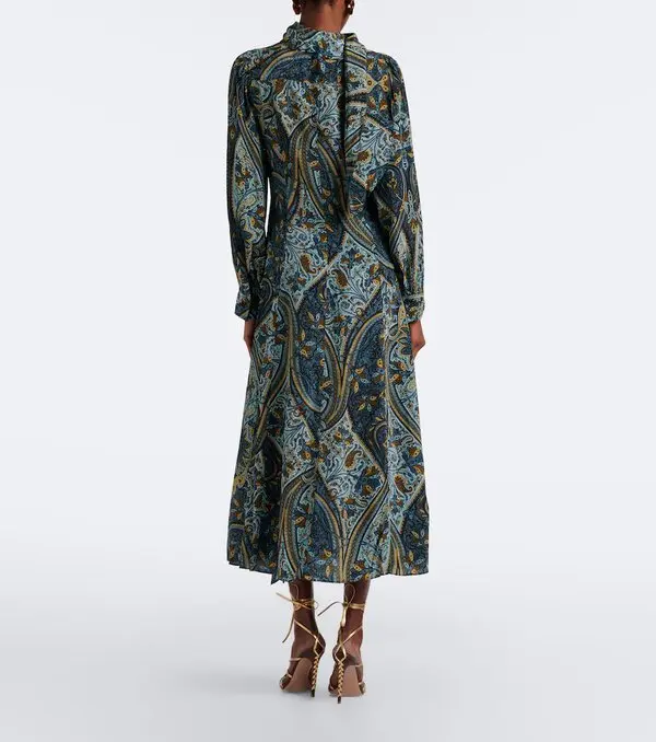 Ulla Johnson Sabrina Silk Crêpe De Chine Midi Dress