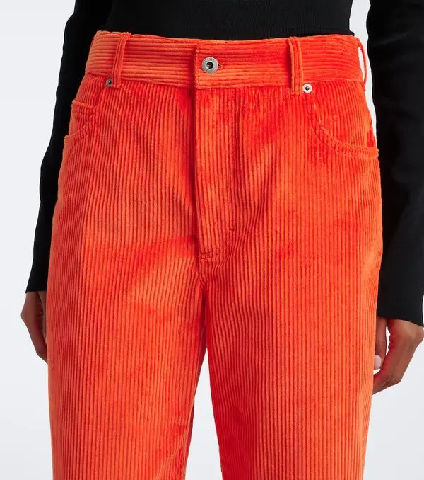 Loewe Cotton Corduroy Straight Pants - Orange