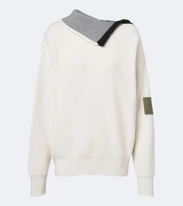 Loewe Double L Wool-blend Sweater - White
