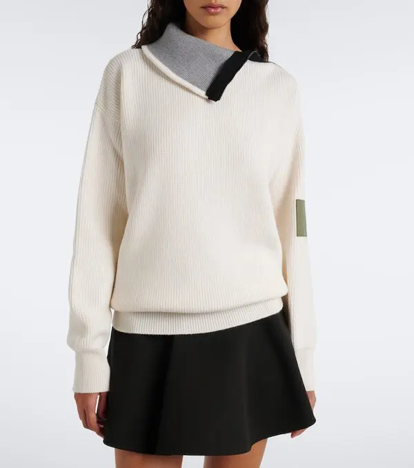 Loewe Double L Wool-blend Sweater - White