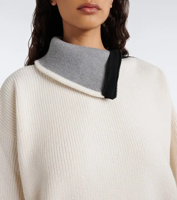 Loewe Double L Wool-blend Sweater - White