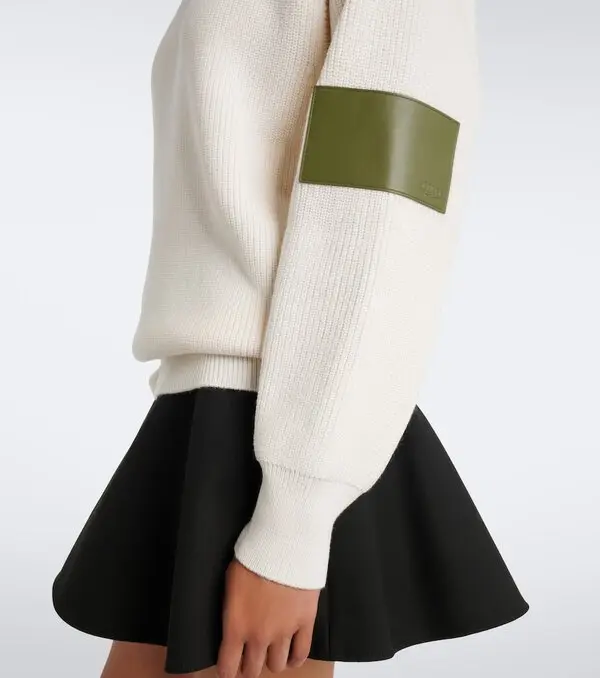 Loewe Double L Wool-blend Sweater - White