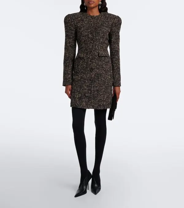 Magda Butrym Bouclé Wool-blend Blazer Dress