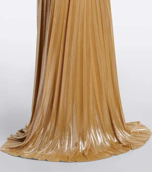 Retrofete Solace Plissé Halterneck Gown