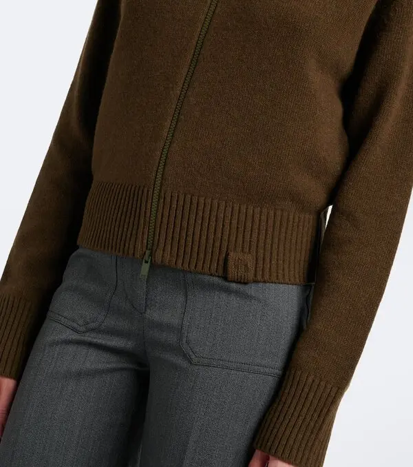 Victoria Beckham Wool-blend Zip-up Cardigan