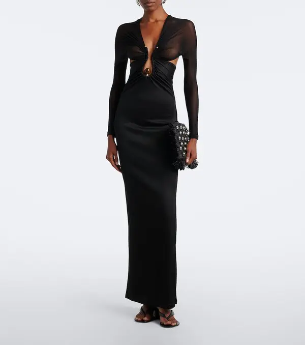 Christopher Esber Orbit Cutout Embellished Maxi Dress