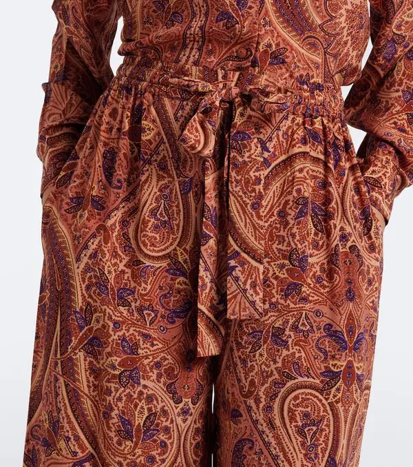 Ulla Johnson Sawyer Silk Crêpe De Chine Wide-leg Pants