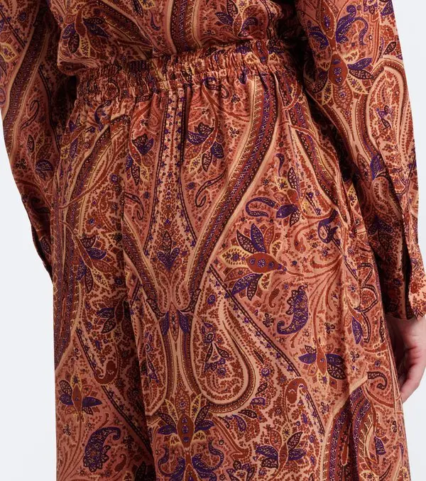 Ulla Johnson Sawyer Silk Crêpe De Chine Wide-leg Pants
