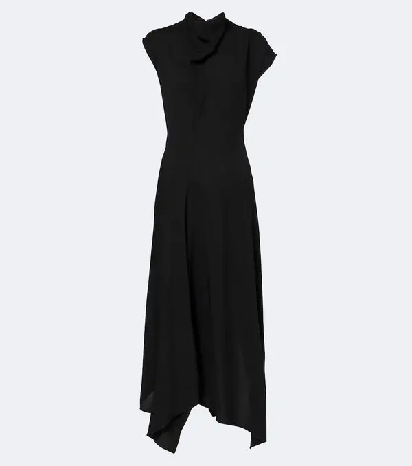 Victoria Beckham Draped Midi Dress - Black