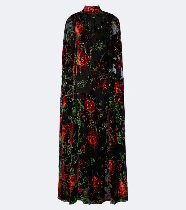 RODARTE Floral Devoré Velvet Gown