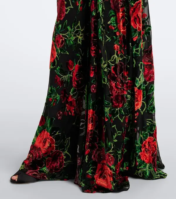 RODARTE Floral Devoré Velvet Gown