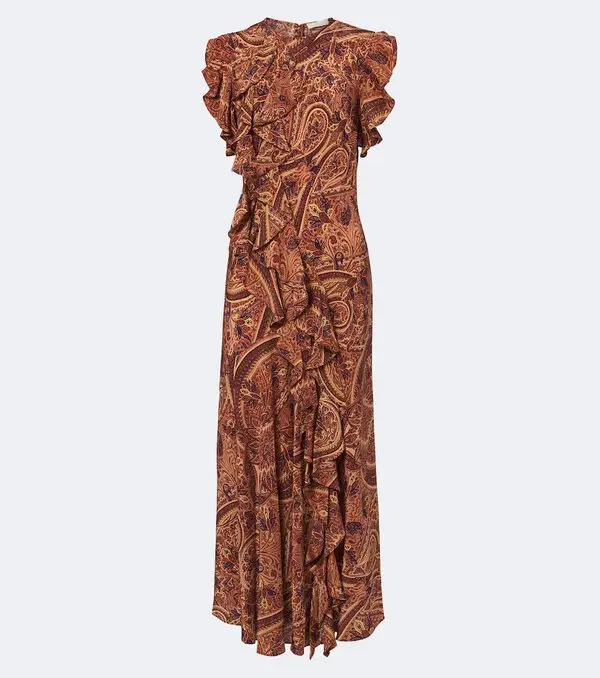 Ulla Johnson Ameline Silk Crêpe De Chine Midi Dress