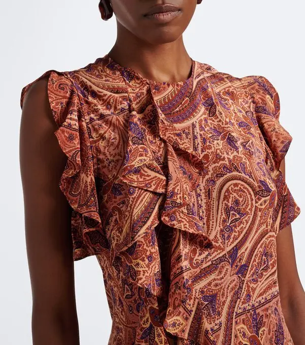 Ulla Johnson Ameline Silk Crêpe De Chine Midi Dress