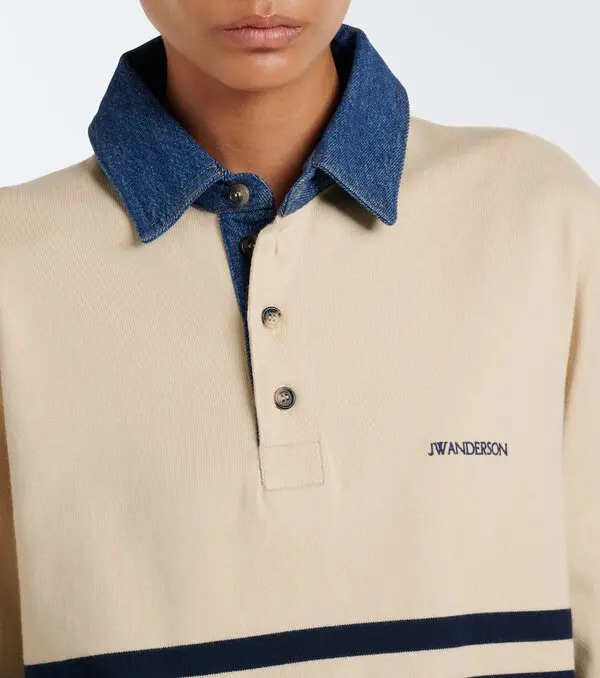 JW Anderson Cotton Jersey Polo Shirt - Beige
