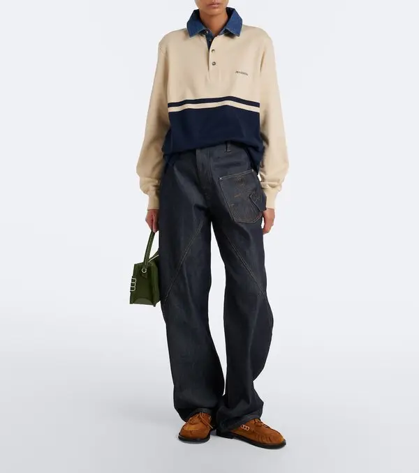 JW Anderson Cotton Jersey Polo Shirt - Beige