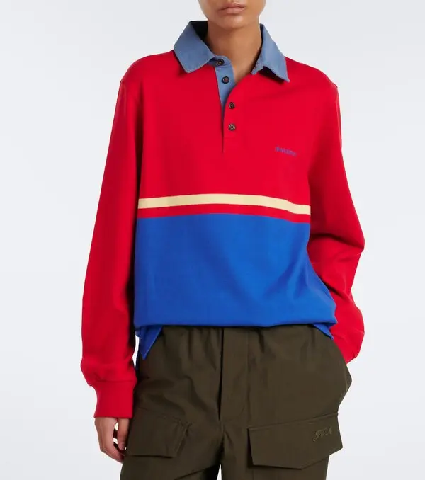 JW Anderson Cotton Jersey Polo Shirt - Multicoloured