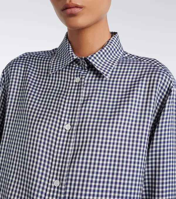 Loewe Double L Gingham Silk Twill Shirt