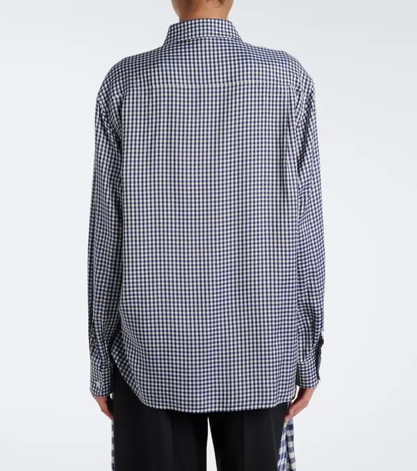 Loewe Double L Gingham Silk Twill Shirt