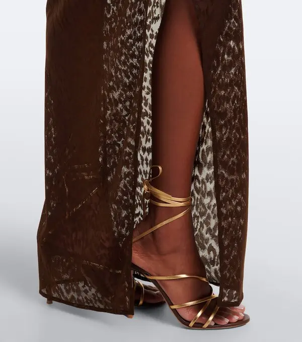 Alex Perry Draped Lace Maxi Skirt