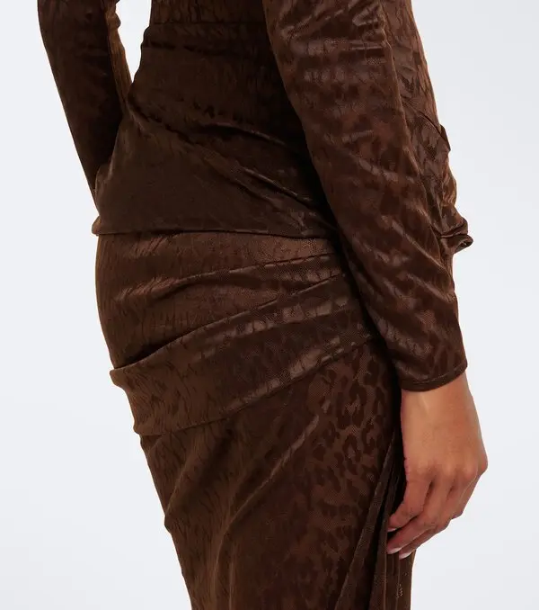 Alex Perry Draped Lace Maxi Skirt