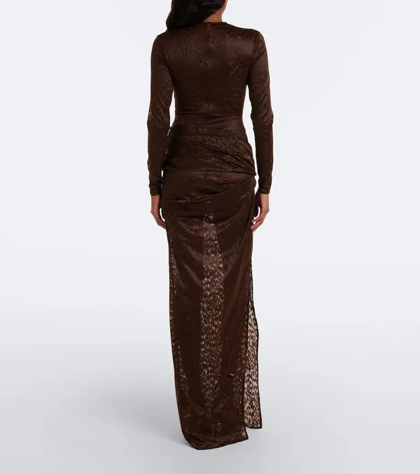 Alex Perry Draped Lace Maxi Skirt